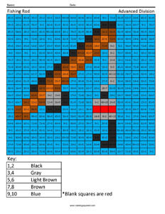 Minecraft Multiplication and Division - Coloring Squared