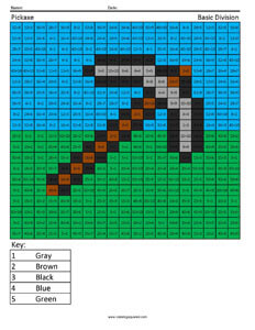 Minecraft Multiplication and Division - Coloring Squared