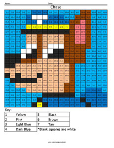 Cartoon- Multiplication and Division - Coloring Squared