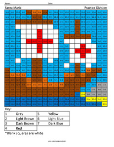 Holiday Multiplication and Division - Coloring Squared