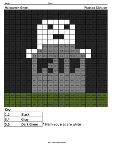 Holiday Multiplication and Division - Coloring Squared