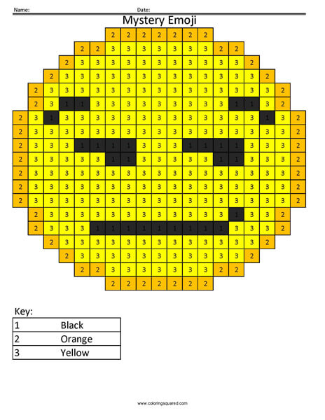 Emoji Color by Number - Coloring Squared