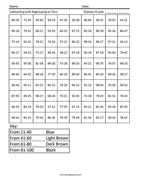 Math Computations - Coloring Squared