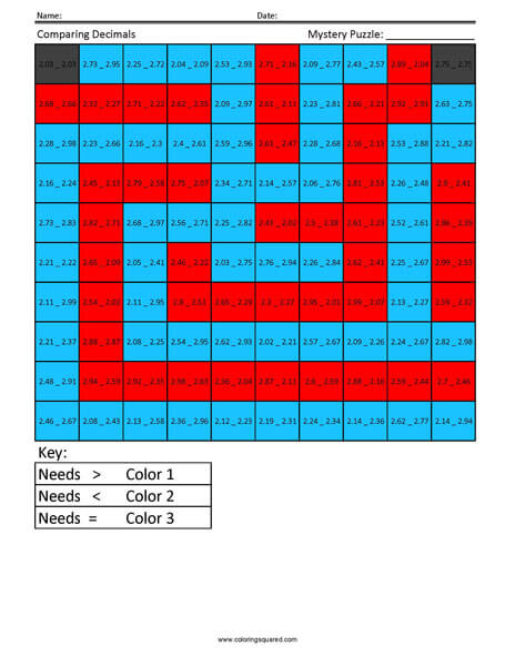 Math Concepts - Coloring Squared