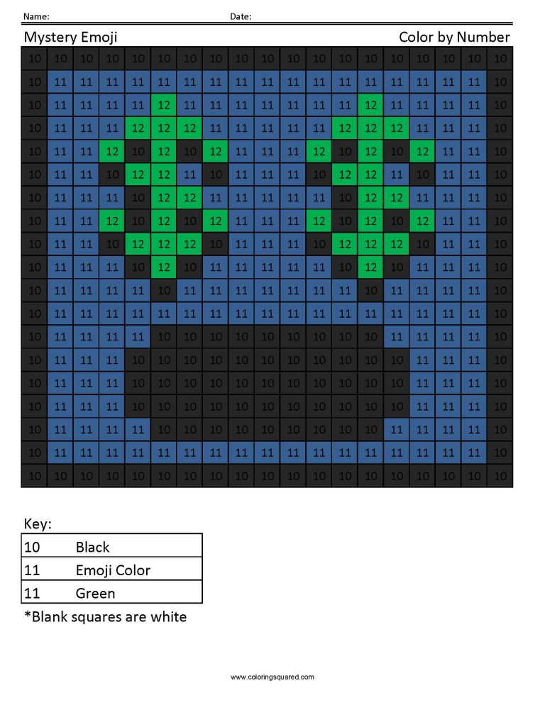 Emoji Color by Number - Coloring Squared