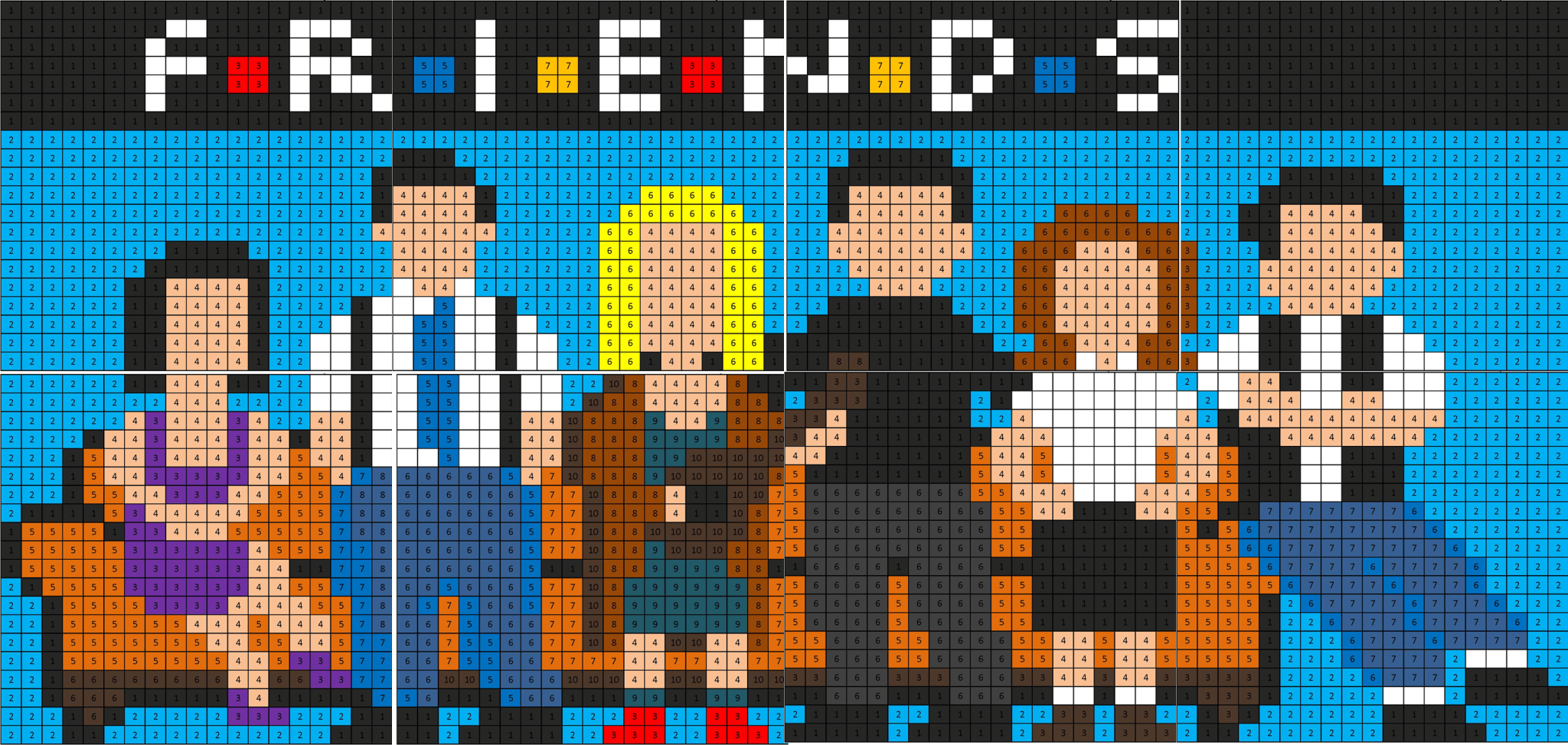 Color by Number Murals - Coloring Squared