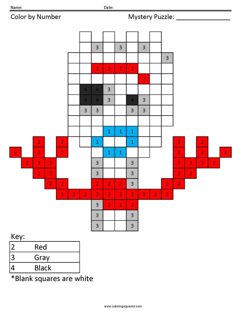 Toy Story Forky Mystery Color by Number - Coloring Squared